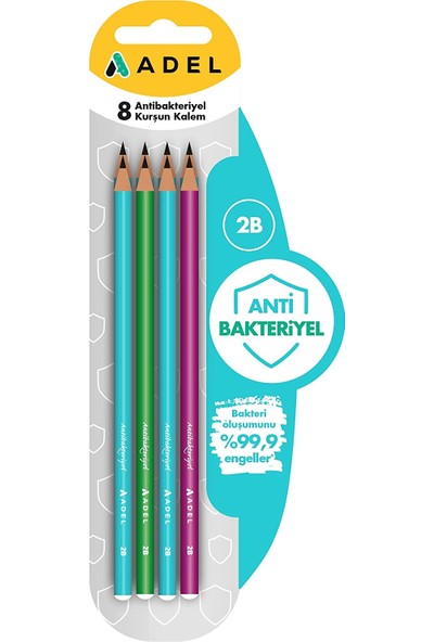 Adel Antibakteriyel Kurşun Kalem 8'li