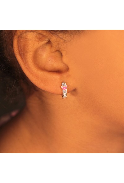 Adil Idil Kuyumculuk 14 Ayar Desen Taşlı Çocuk Küpe