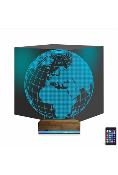 Negelsin 3D Lamba Kumandalı 16 Renk Küre Görünüm Dünya Globe Negelsin 3D Lamba Kumandalı 16 Renk Küre Görünüm Dünya Globe