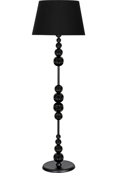 Vinner Vinner pekin Siyah Kaplama Twelve Küre Metal Düz Tek Ayaklı Lambader - Siyah