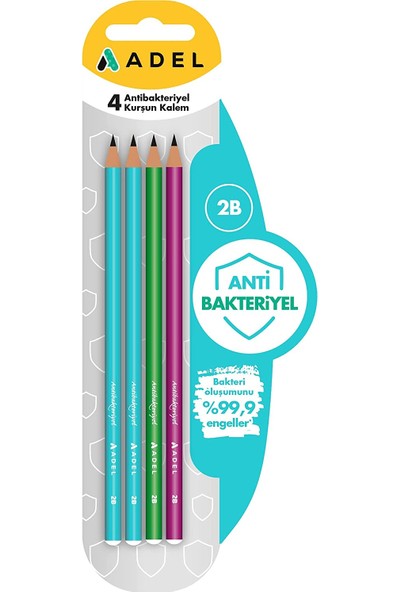Adel Antibakteriyel Kurşun Kalem 4'lü