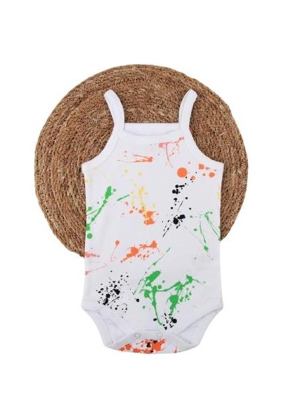 Sea Bubbles Desenli Ip Askılı Kız Bebek Çıtçıtlı Body Sea Bubbles Desenli Ip Askılı Kız Bebek Çıtçıtlı Body