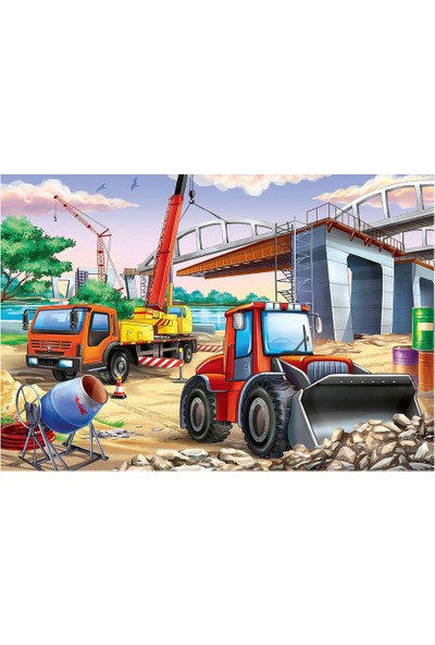 Ravensburger Çocuk Puzzle 2X24 Parça Kepçe ve Arabalar 51571