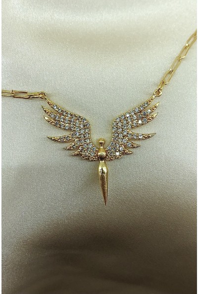 Lola Lux Store Zirkon Taşlı Melek Kanadı Kolye
