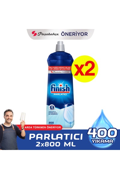Finish Bulaşık Makinesi Parlatıcı 2x800 ml