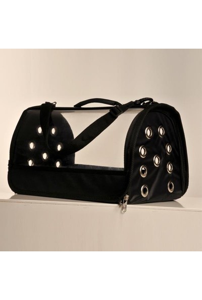 Bernam Şeffaf Kedi Köpek Hayvan Taşıma Çantası Siyah