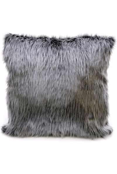 Cango Home Peluş Kırlent Kılıfı - Gri Cango Home Peluş Kırlent Kılıfı - Gri