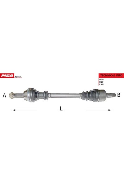 MGA Aks Sol Absli 54D 14Q ( Peugeot: Boxer/ Citroen: Jumper/ Fiat: Du MGA Aks Sol Absli 54D 14Q ( Peugeot: Boxer/ Citroen: Jumper/ Fiat: Du