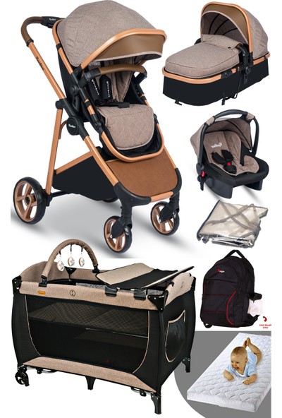 Rose Mose Yeni Doğan Set 8 In 1 Rose Mose 605 Travel Sistem Bebek Arabası + Baby Home 560 Bebek Oyun Parkı Yatak Beşik Rose Mose Yeni Doğan Set 8 In 1 Rose Mose 605 Travel Sistem Bebek Arabası + Baby Home 560 Bebek Oyun Parkı Yatak Beşik