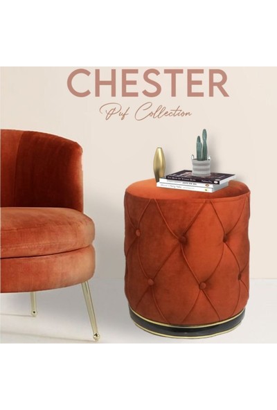 Zem Chester Orange Gold Puf