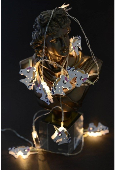 Mikail AVM Özel Tasarım Metal Unicorn LED Işık Gece Lambası USB Girişli Mikail AVM Özel Tasarım Metal Unicorn LED Işık Gece Lambası USB Girişli
