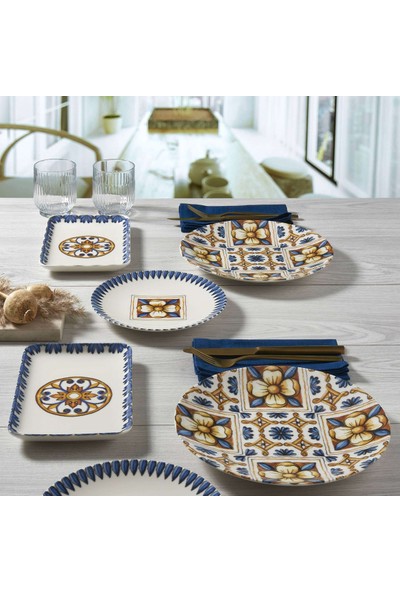 Güral Porselen Atina 18 Parça 6 Kişilik Bone Kahvaltı Takımı - 16771 Güral Porselen Atina 18 Parça 6 Kişilik Bone Kahvaltı Takımı - 16771