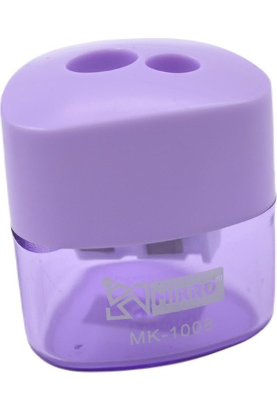 Mikro Çift Hazneli Üçgen Kalemtraş Pastel Renkler Mikro Çift Hazneli Üçgen Kalemtraş Pastel Renkler