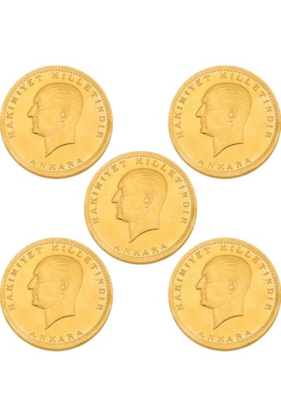 Harem Altın 5 Yeni Cumhuriyet Altını - Ata Lira Harem Altın 5 Yeni Cumhuriyet Altını - Ata Lira