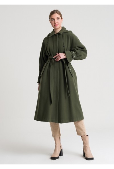 Armağan Yarasa Kol Kapşonlu Kaban