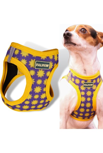 Falpaw Köpek Göğüs Tasması Güneş Desenli Metal Tokalı Hava Alan Mor - Sarı Xxs Falpaw Köpek Göğüs Tasması Güneş Desenli Metal Tokalı Hava Alan Mor - Sarı Xxs