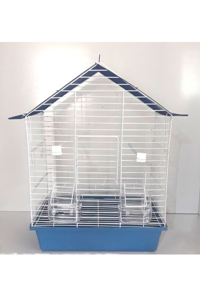 Green Pet Çift Muhabbet Kuşu, Sultan Papağanı ve Küçük Irk Papağanlar Için Çift Yemlikli Kafes