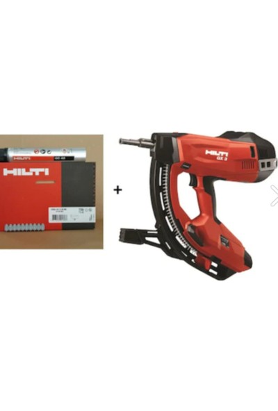 Hılti Gx3 14-19 mm Gazlı Çivi Çakma Tabancası +1200 Adet X-C 27 G3 Mx Beton Çivileri (Şeritli)