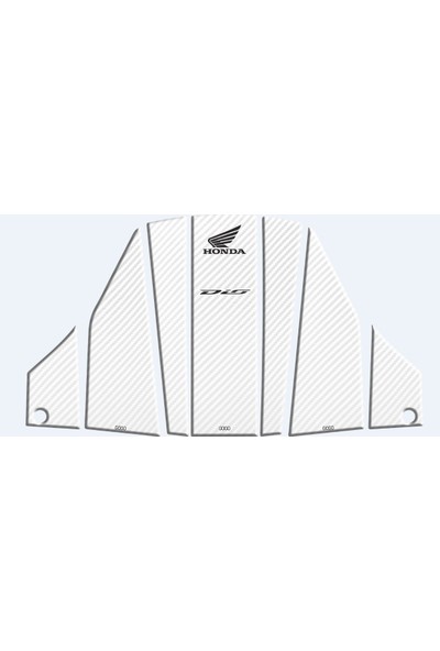 Gogomoto Honda Dio 110 Beyaz Karbon Tank Pad Gogomoto Honda Dio 110 Beyaz Karbon Tank Pad