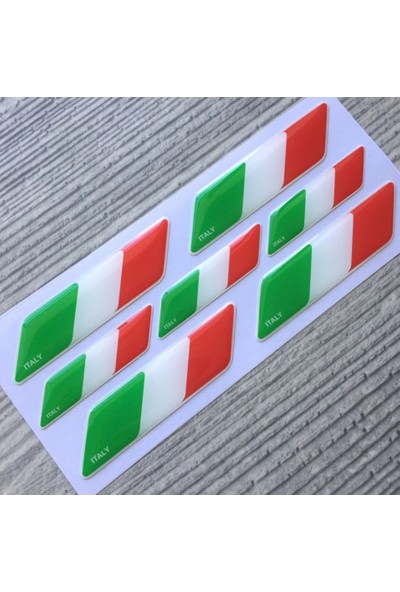 Gogomoto Italyan Bayrağı 3D Sticker Seti 7 Parça Gogomoto Italyan Bayrağı 3D Sticker Seti 7 Parça