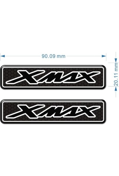Gogomoto Yamaha Xmax Damla Logo 3D Sticker 2 Adet Gogomoto Yamaha Xmax Damla Logo 3D Sticker 2 Adet