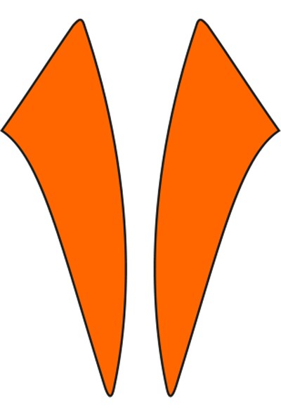 Gogomoto Cg F. Turuncu Çamurluk Yan Sticker Gogomoto Cg F. Turuncu Çamurluk Yan Sticker