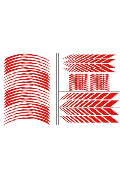 Gogomoto Honda Cbr Florasan Kırmızı Jant Içi Racing Jant Şeridi