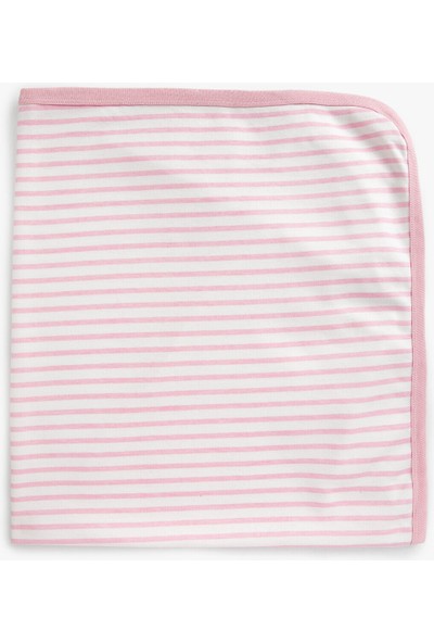 Koton Çizgili Bebek Battaniyesi Pamuklu