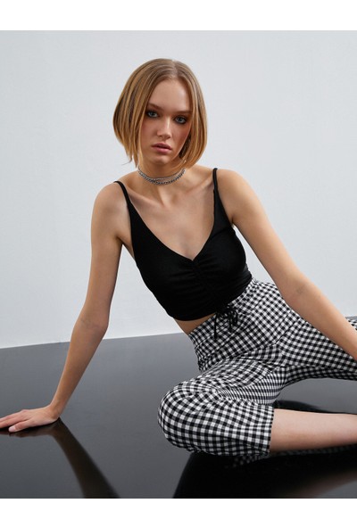 Koton Ince Askılı Crop Top