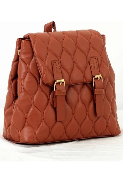 Canti Çanta macron Nakışlı Kemerli Kadın Sırt Çantası BP-4526S Taba Canti Çanta macron Nakışlı Kemerli Kadın Sırt Çantası BP-4526S Taba