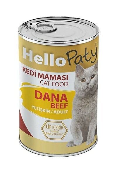 Hello Paty 24 Adet Dana Eti Aromalı Yaş Konserve Kedi Maması 415X24 gr Hello Paty 24 Adet Dana Eti Aromalı Yaş Konserve Kedi Maması 415X24 gr