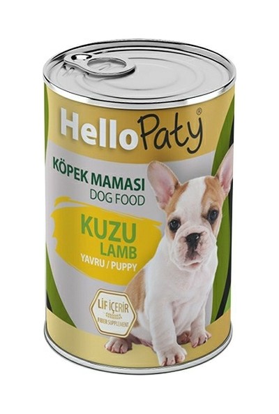 Hello Paty 24 Adet Kuzu Eti Aromalı Yavru Konserve Köpek Maması 415GRX24 Adet Hello Paty 24 Adet Kuzu Eti Aromalı Yavru Konserve Köpek Maması 415GRX24 Adet