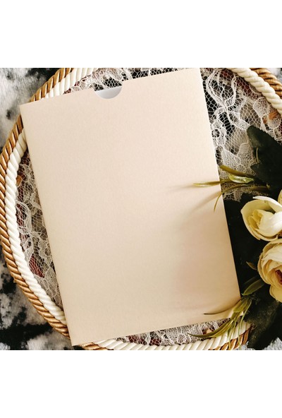 Dekorden Krem Davetiye Zarfı Dekorden Krem Davetiye Zarfı