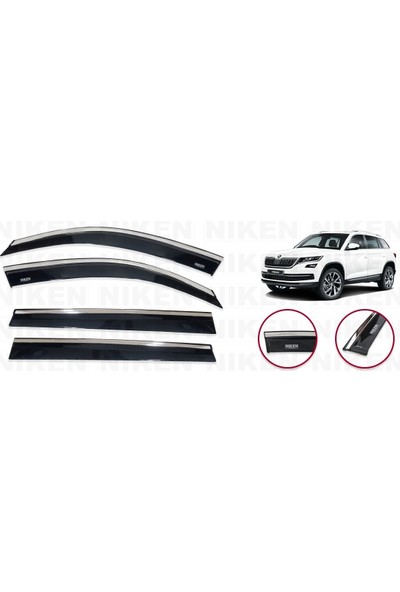 Niken Skoda Kodiaq Cam Rüzgarlığı Kromlu 2017+ Niken