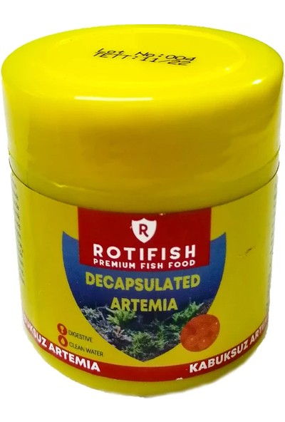 Canlipetshop Rotifish Dekapsule Artemia 13 gr (Kabuksuz Artemia)