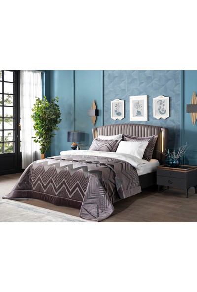 Doqu Home Larıssa Deluxe Ceyız Setı Antrasıt Doqu Home Larıssa Deluxe Ceyız Setı Antrasıt