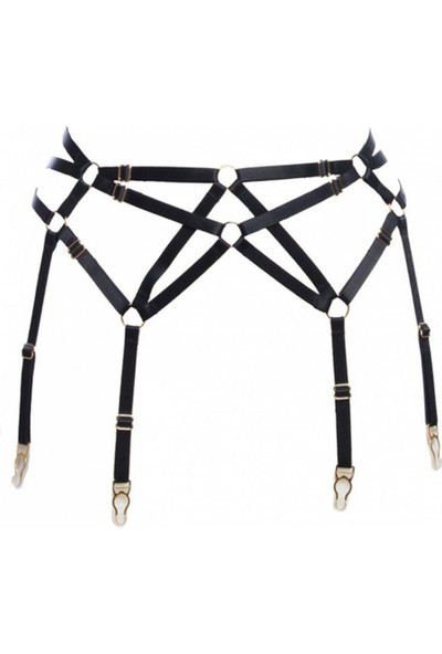 Angels Passion Çapraz Detaylı Şık Harness Jartiyer - APFT146
