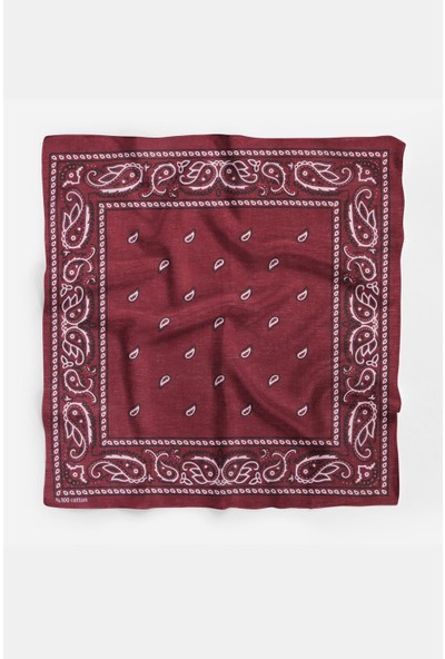 New Obsessions Şal Desenli Kare Koton Bandana Fular New Obsessions Şal Desenli Kare Koton Bandana Fular