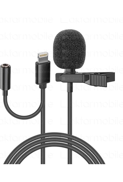 AktarMobile Lightning Girişli Canlı Yayın Yaka Mikrofonu iPhone iPad Uyumlu 150 cm 3.5 mm Aux 2 In 1 AktarMobile Lightning Girişli Canlı Yayın Yaka Mikrofonu iPhone iPad Uyumlu 150 cm 3.5 mm Aux 2 In 1