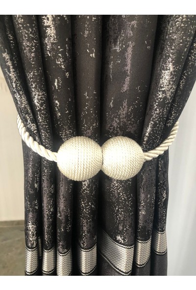 Lovely Home Krem Mıknatıslı Perde Tokası-Mıknatıslı Perde Mandalı