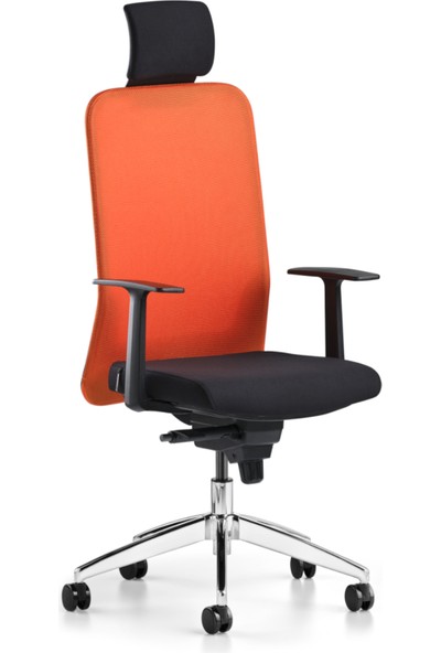 Bürotime Comfy Başlıklı Çalışma Koltuğu Turuncu/siyah Bürotime Comfy Başlıklı Çalışma Koltuğu Turuncu/siyah