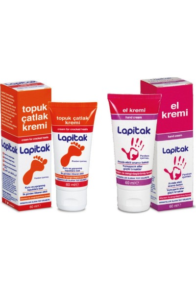 Lapitak 2'li Set Topuk Çatlak 60 ml + El Kremi 60 ml Lapitak 2'li Set Topuk Çatlak 60 ml + El Kremi 60 ml
