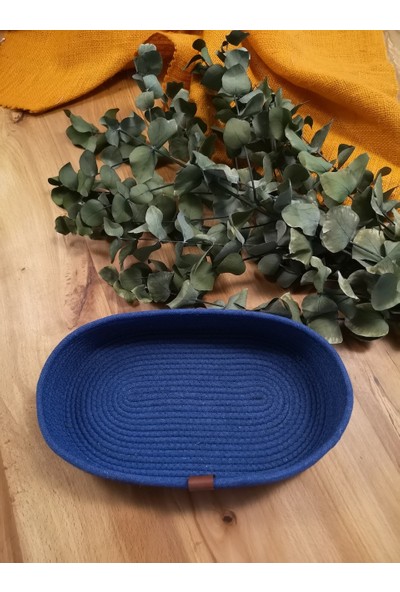 Joyso Pamuk İp El Yapımı Ekmek Sepeti 25 x 15 x 5 cm.