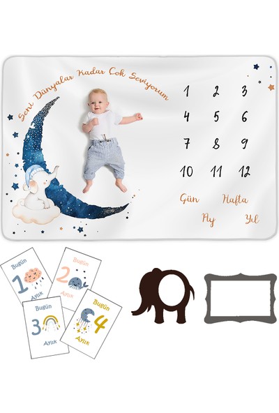 Moky Design Yeni Doğan Bebek Battaniyesi Anı Polar 150 x 100 Cm, Erkek Bebek Yenidoğan Aylık Fotoğraf Çekim Örtüsü Moky Design Yeni Doğan Bebek Battaniyesi Anı Polar 150 x 100 Cm, Erkek Bebek Yenidoğan Aylık Fotoğraf Çekim Örtüsü