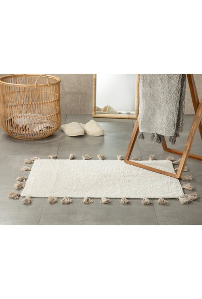 English Home Fancy Pamuklu Banyo Paspası 60X90 cm Krem English Home Fancy Pamuklu Banyo Paspası 60X90 cm Krem