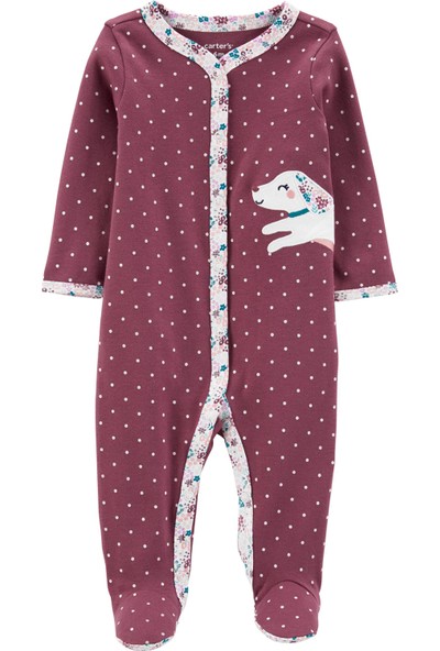 Carter's Köpek Figürlü Kız Bebek Tulum Carter's Köpek Figürlü Kız Bebek Tulum