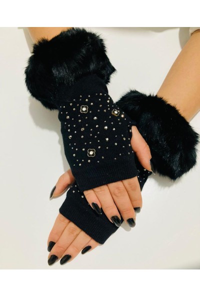 Eldi Digital Trade Eldi Parmaksıztüylü Çiçek Desen Eldiven