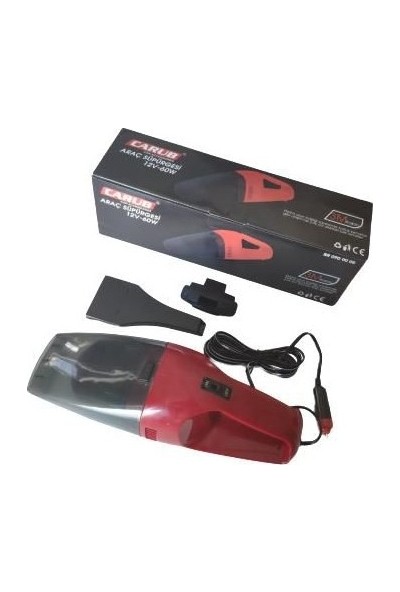 Carub Çakmaklık Girişli Oto Temizleyici Araç Süpürgesi 12V Ultra Çekim