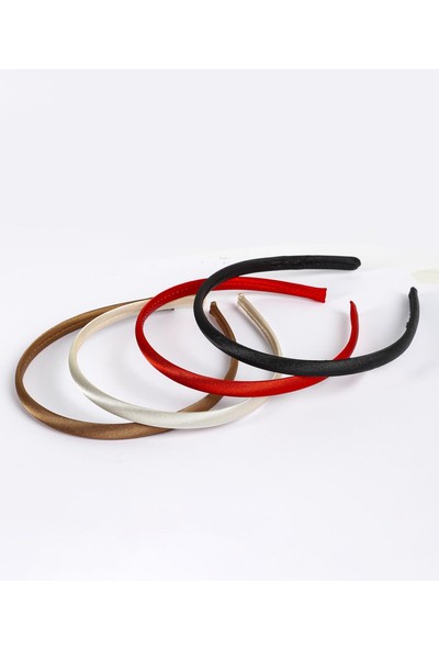 New Obsessions 4'lü Ince Saten Kaplı Taç Seti Sıcak Renkler