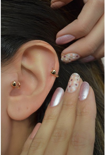 Sacce Scarves&Accessories Kalp Tragus Piercing Helix Kıkırdak Küpesi Sacce Scarves&Accessories Kalp Tragus Piercing Helix Kıkırdak Küpesi